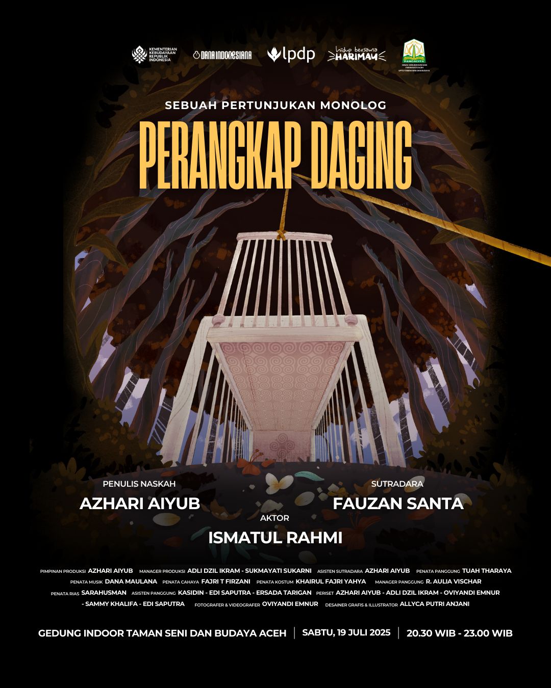 Pertunjukan Monolog Perangkap Daging akan Dipentaskan dalam Tiga Babak